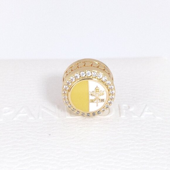 Pandora | Jewelry | Pandora Vatican Flag Exclusive Bead Charm Gold ...
